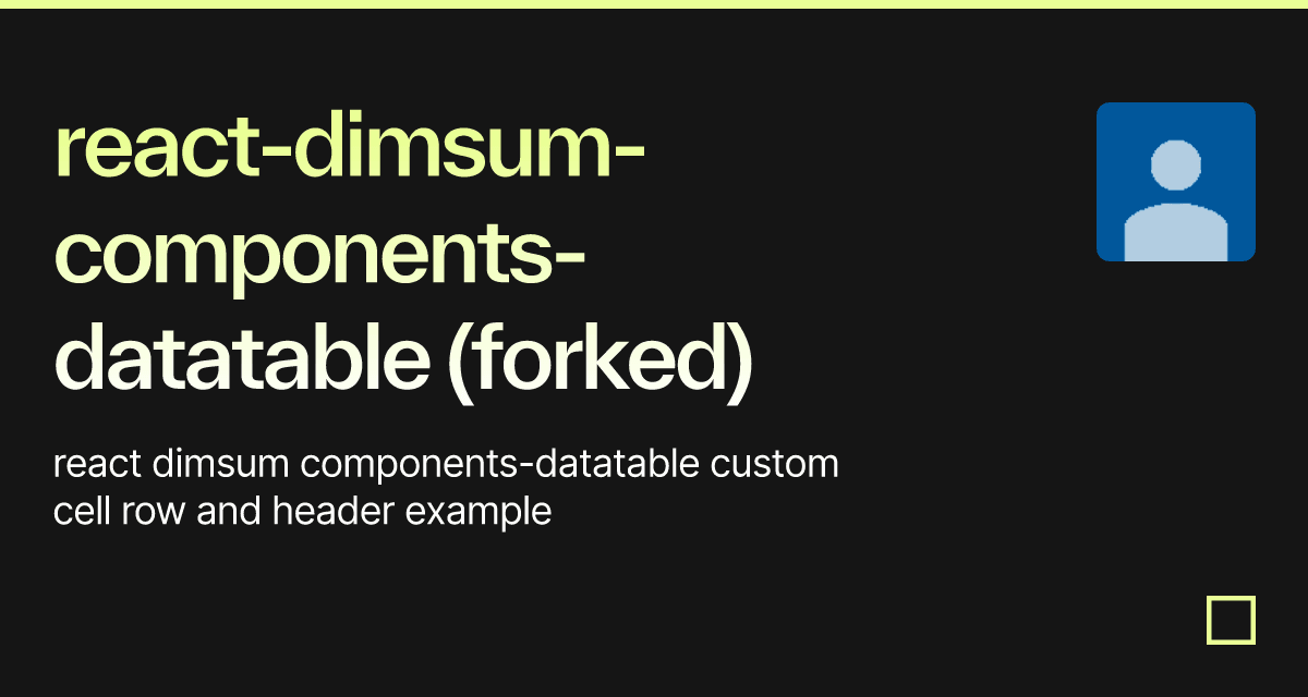 react-dimsum-components-datatable (forked) - Codesandbox react-dimsum-components-datatable (forked) - Codesandbox