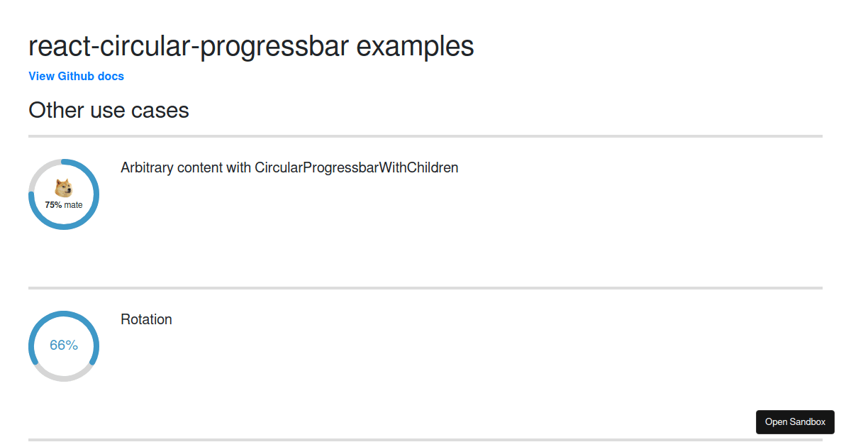 Circular Progressbar - Codesandbox