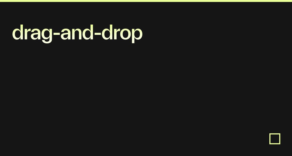 drag-and-drop - Codesandbox