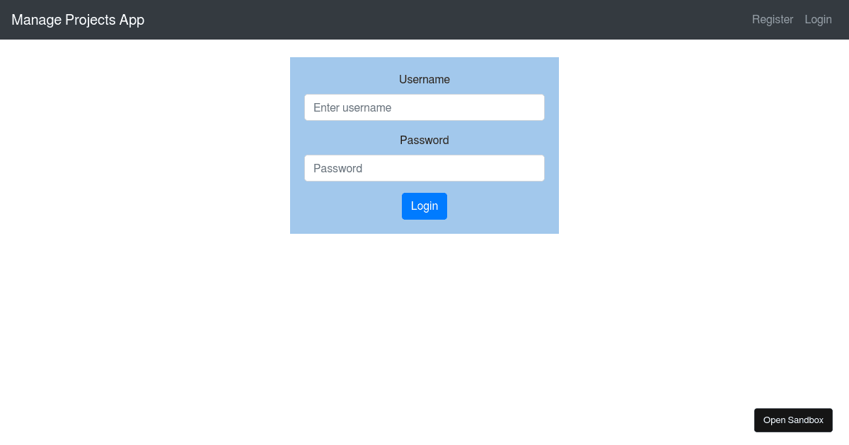 project_management - Codesandbox