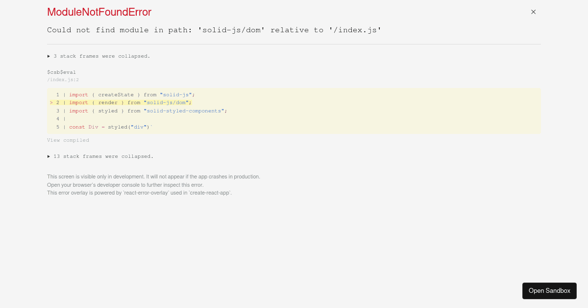 Solid Styled Components - Codesandbox