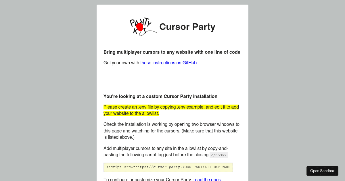 cursor-party - Codesandbox