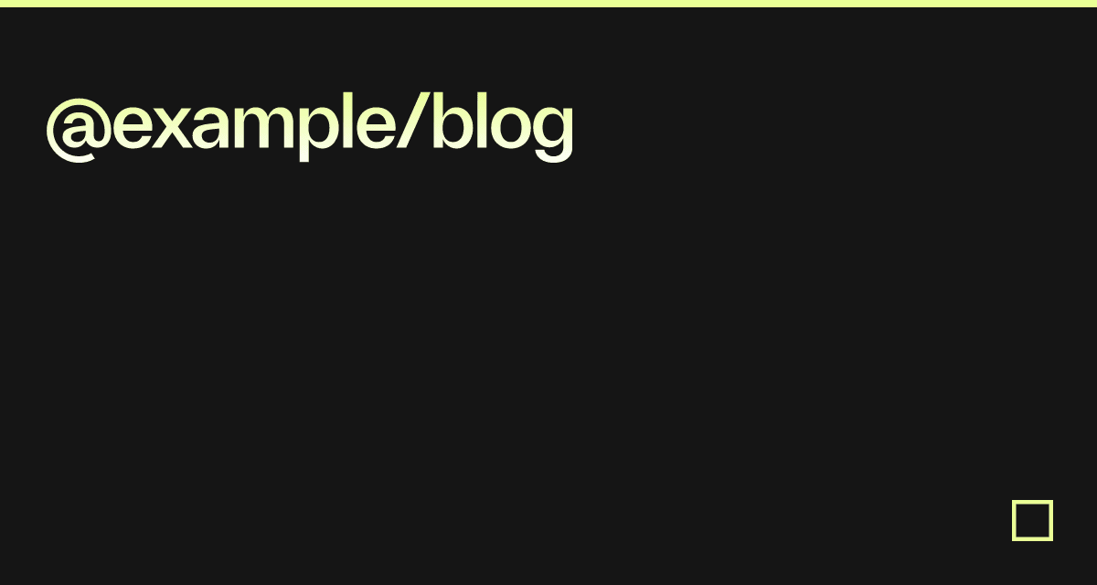 @example/blog - Codesandbox