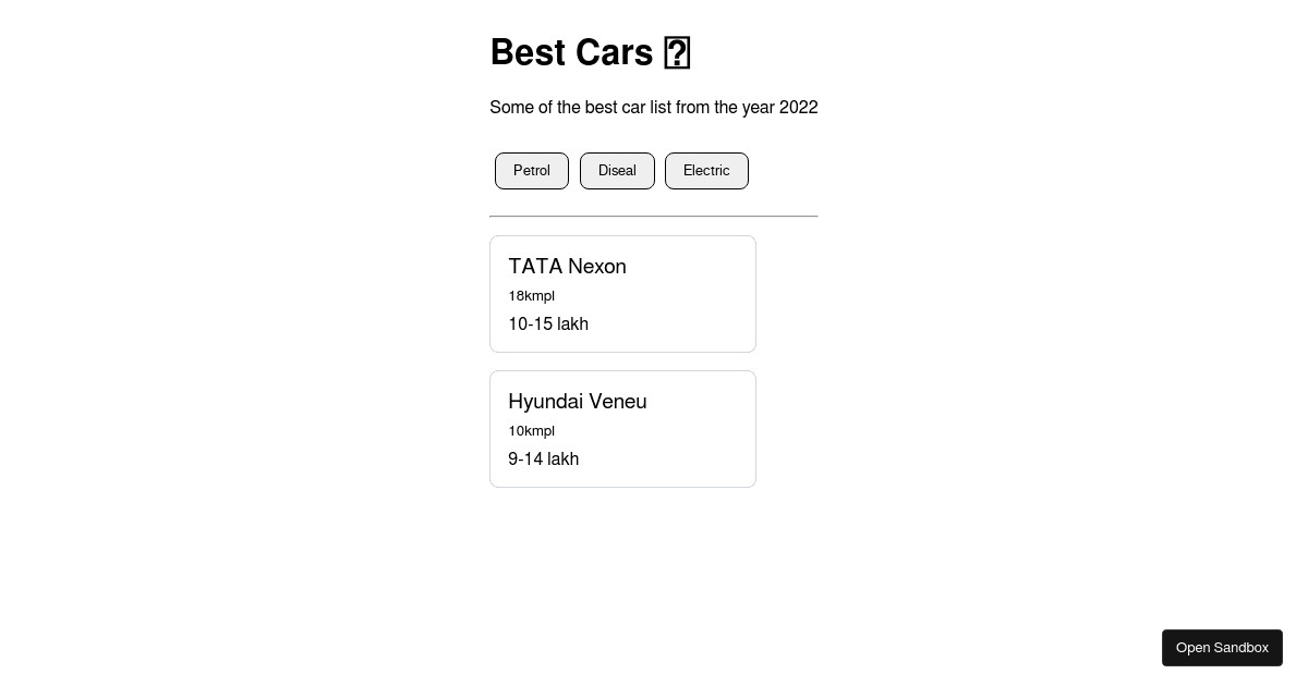 carapp - Codesandbox