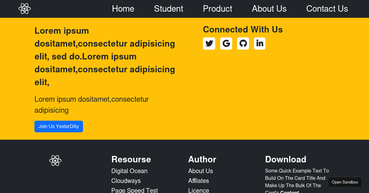React Codesandbox 
