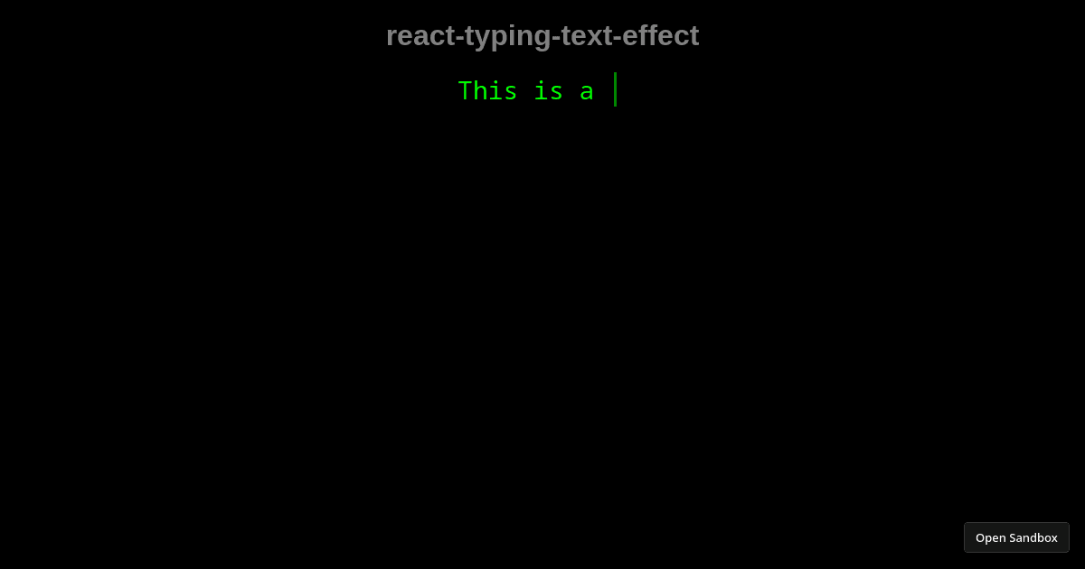 typewriter-effect - Codesandbox