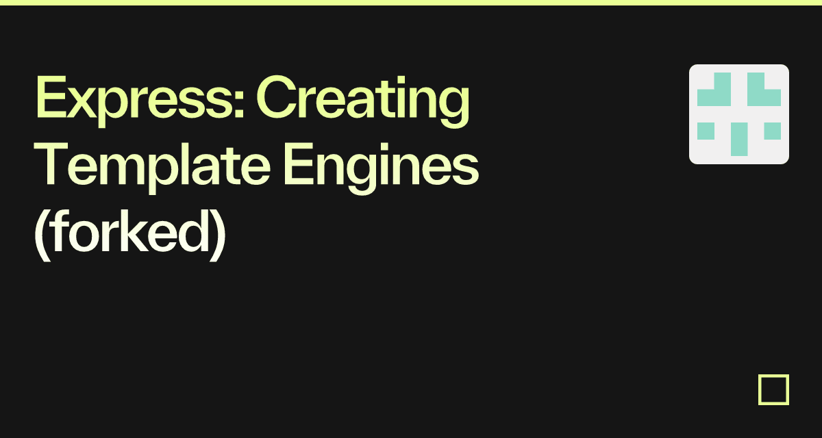 Express: Creating Template Engines (forked) - Codesandbox