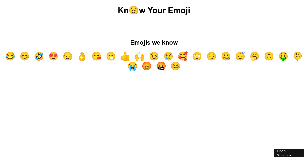 know-your-emoji - Codesandbox