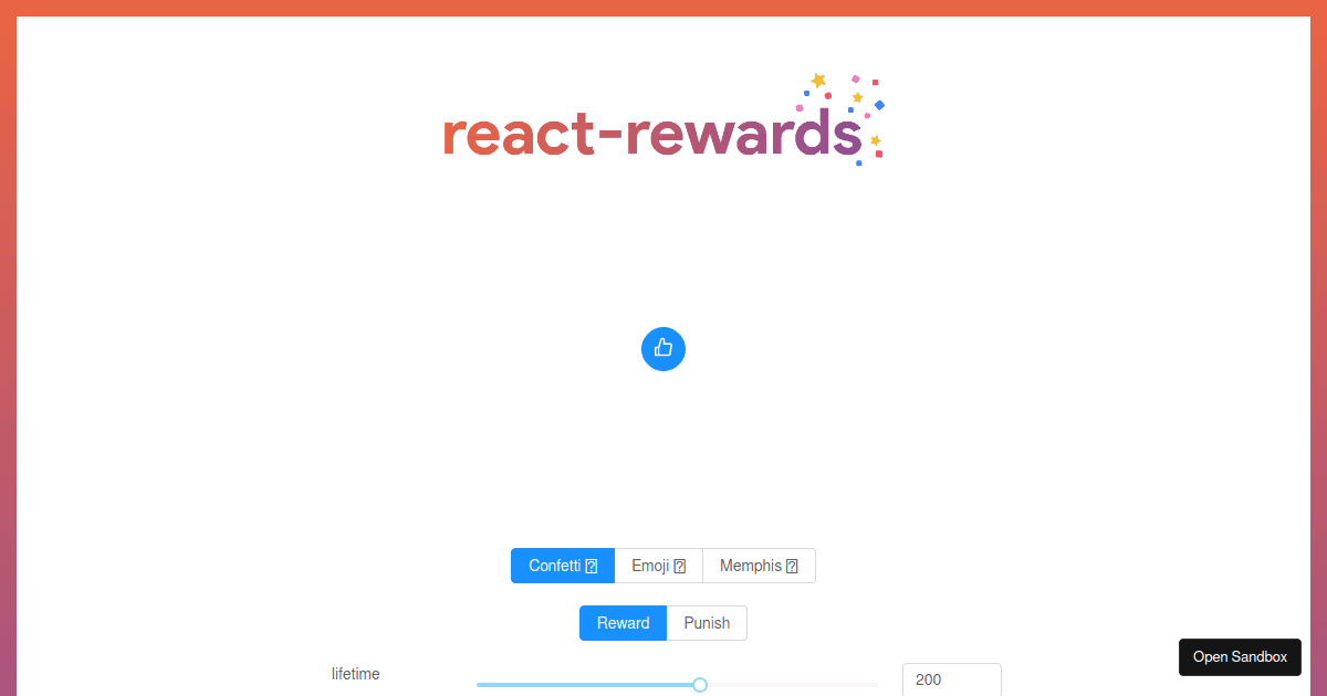 react-rewards - Codesandbox