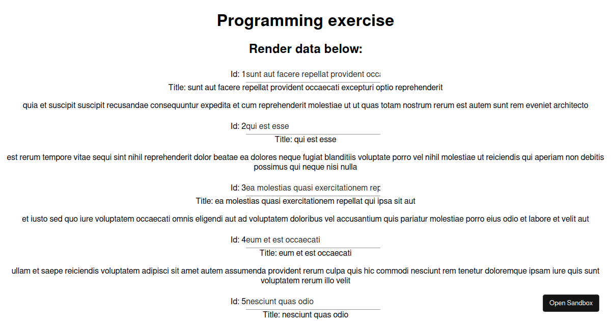 IQ - Render data (forked) - Codesandbox