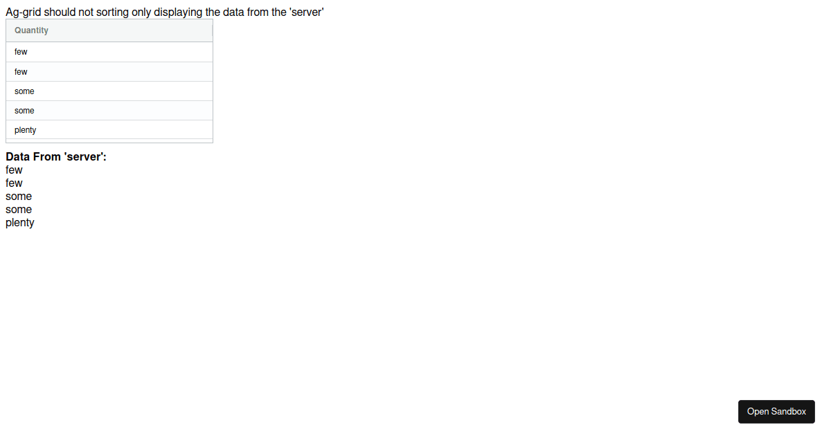 Ag Grid Server Side Sorting Codesandbox