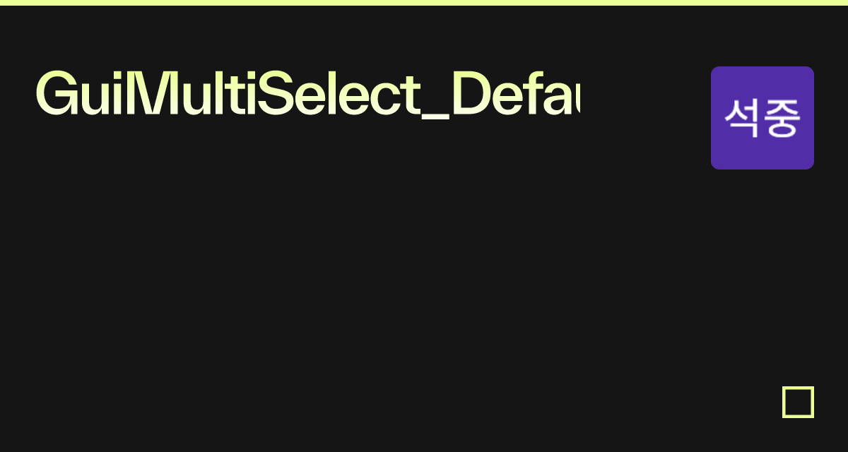 GuiMultiSelect_Default - Codesandbox