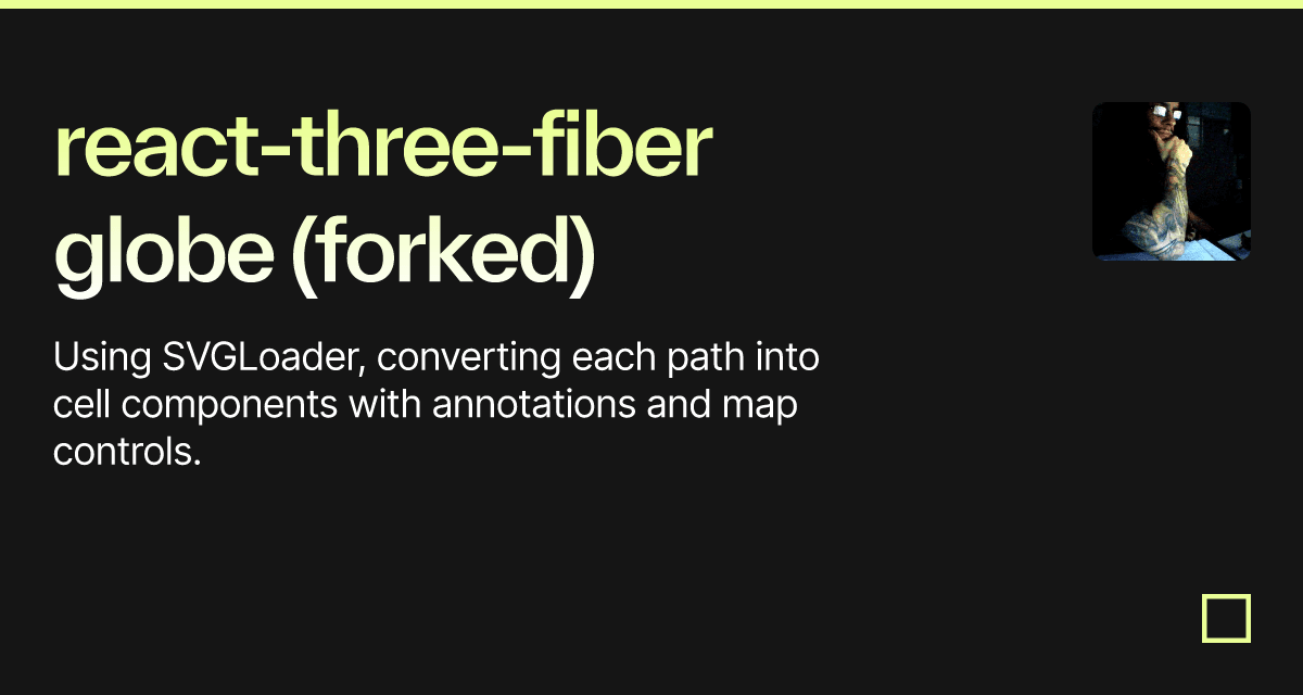 react-three-fiber globe (forked) - Codesandbox