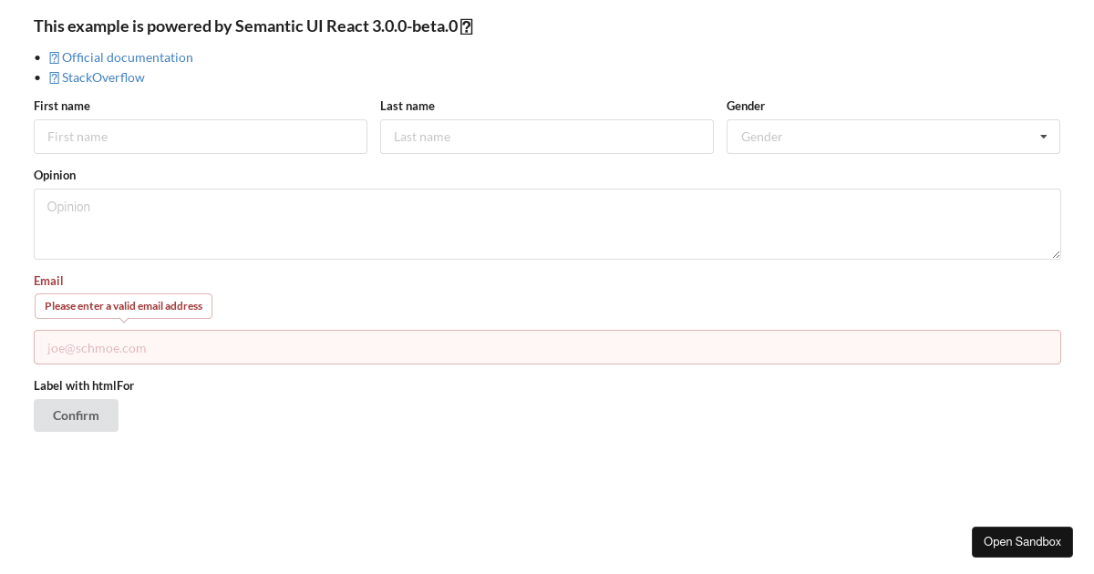semantic-ui-example - Codesandbox