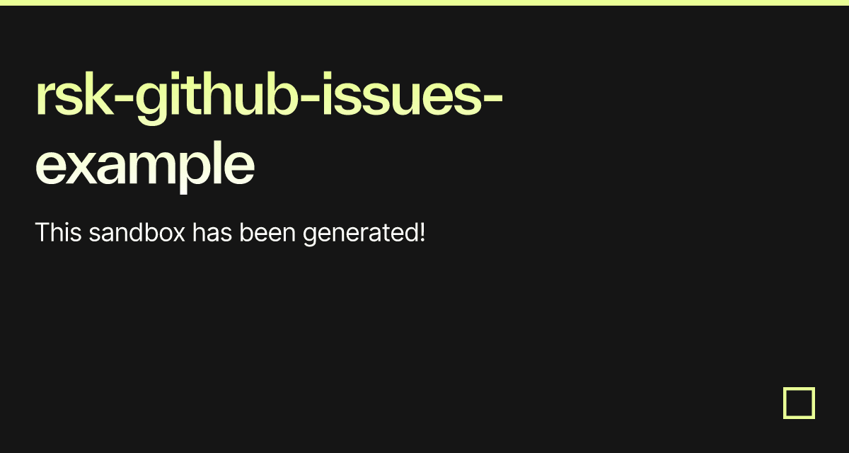 rsk-github-issues-example - Codesandbox