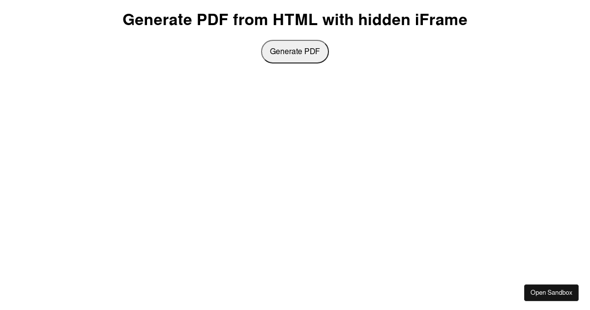 Generate Pdf From Html Template Hidden Iframe Codesandbox 8179