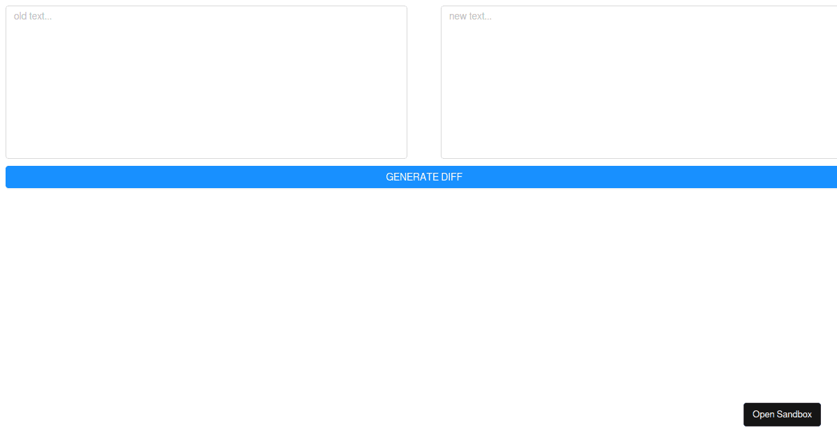 React Diff View Demo Forked Codesandbox