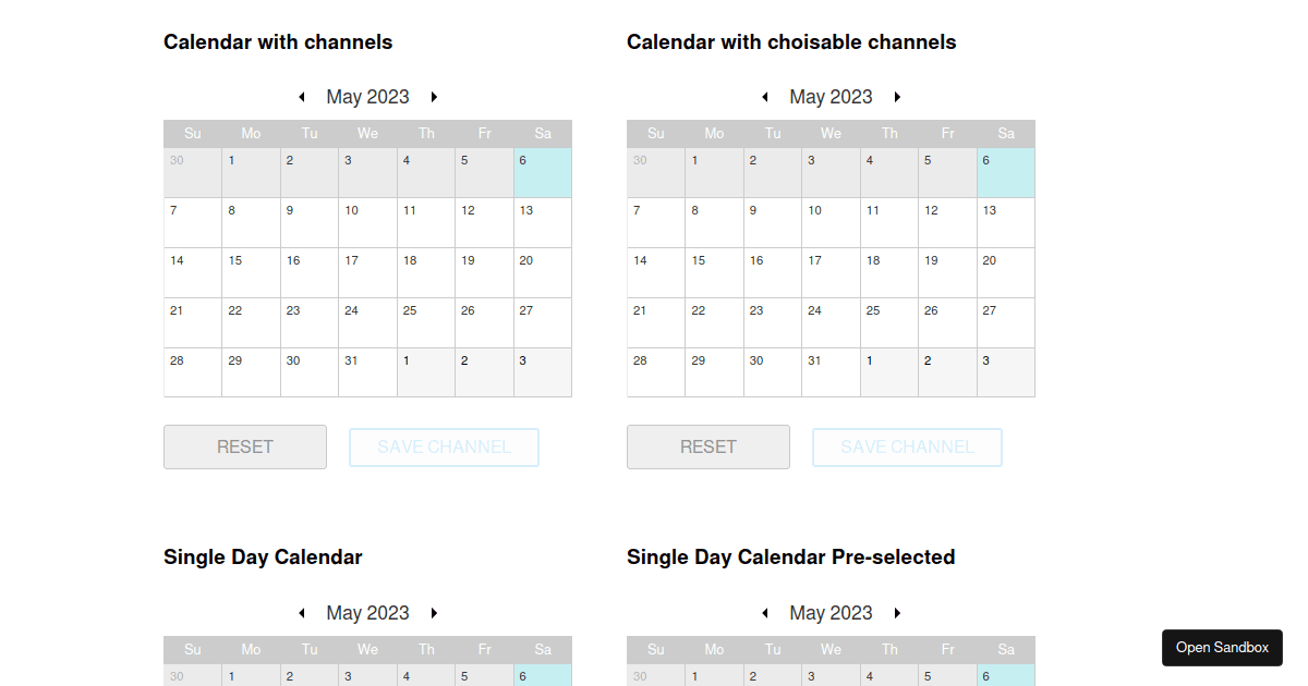 React Calendar Multiday (forked) - Codesandbox