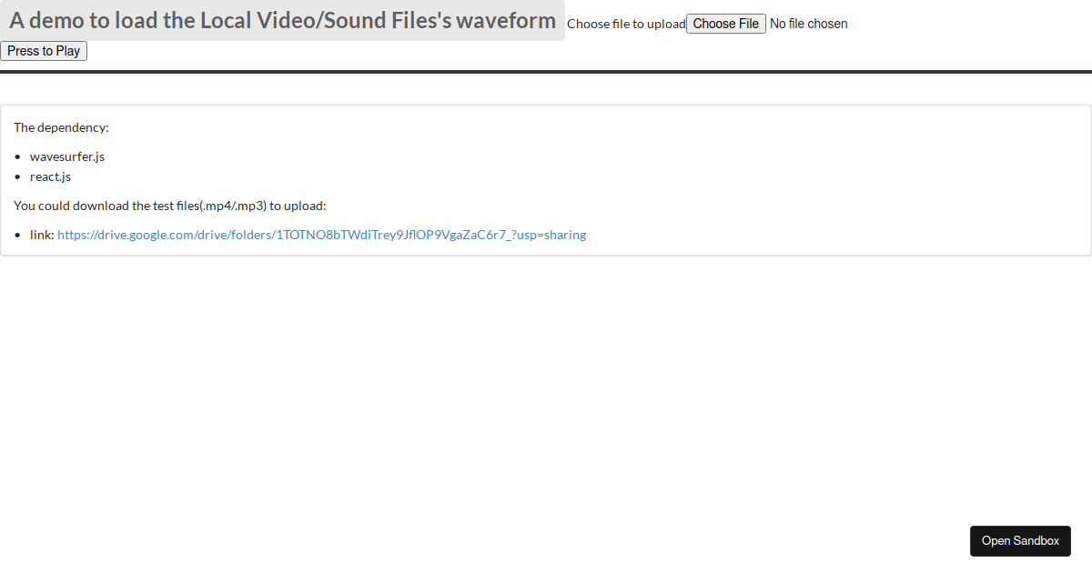 [Issue]Load_Local_WaveForm - Codesandbox