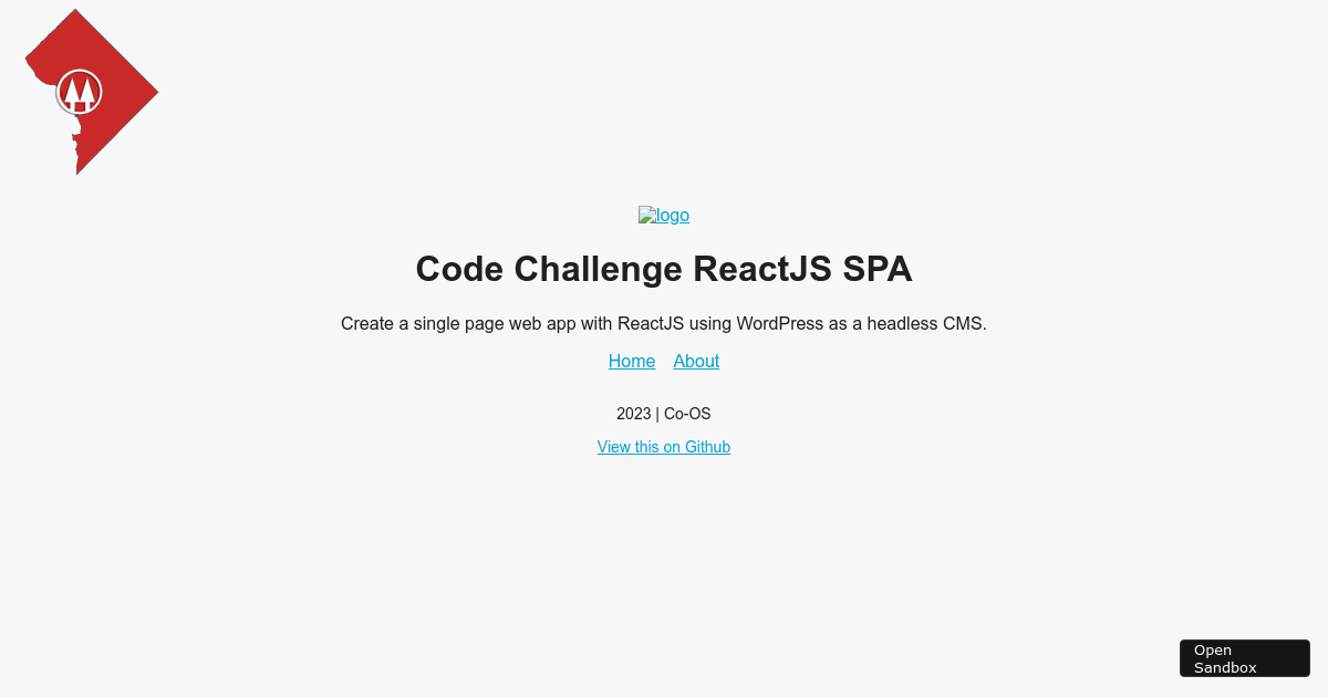 Code-Challenge-ReactJS-SPA - Codesandbox