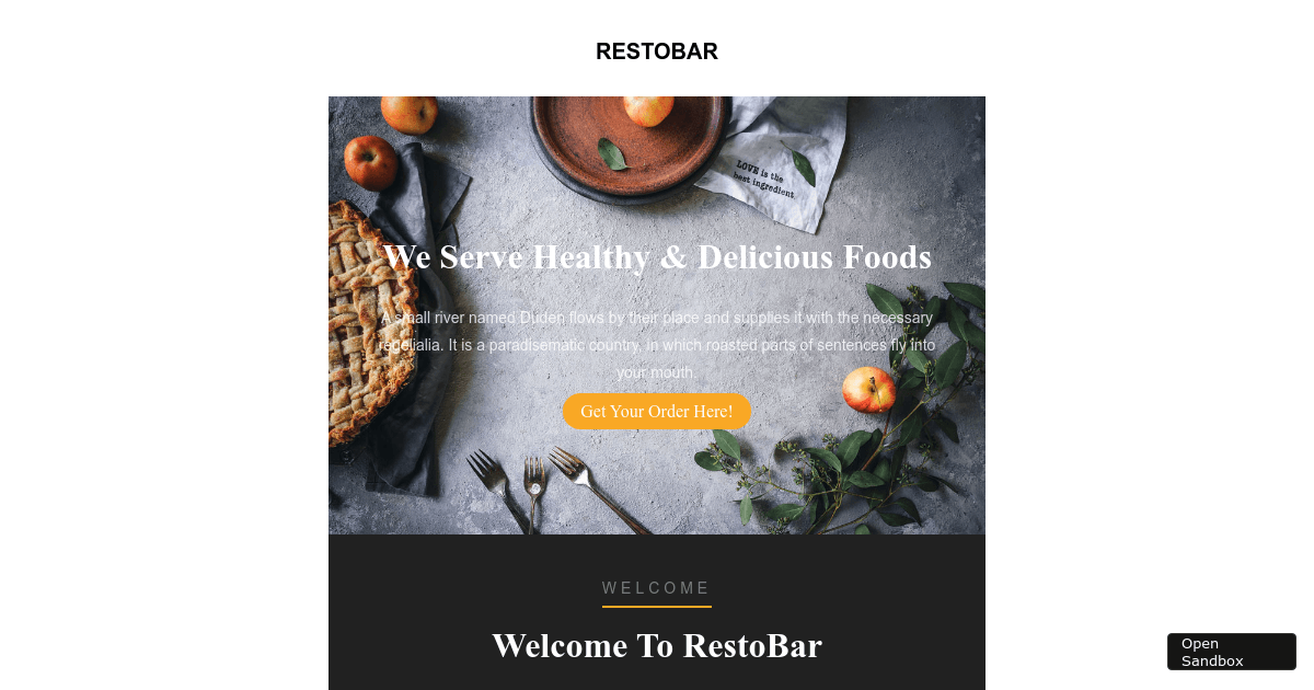 template-email-restaurant - Codesandbox