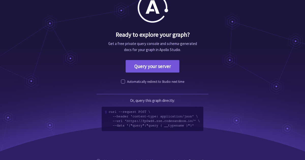 Apollo Server - Codesandbox