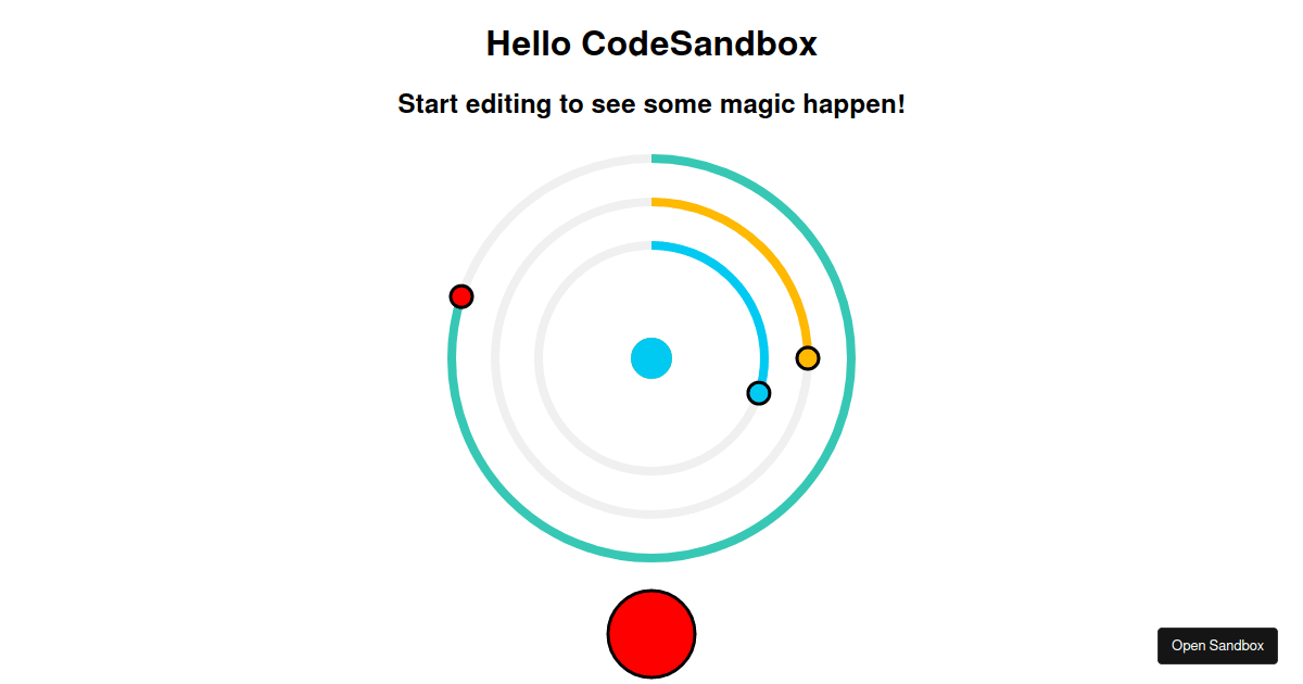 React Progress Rings - Codesandbox
