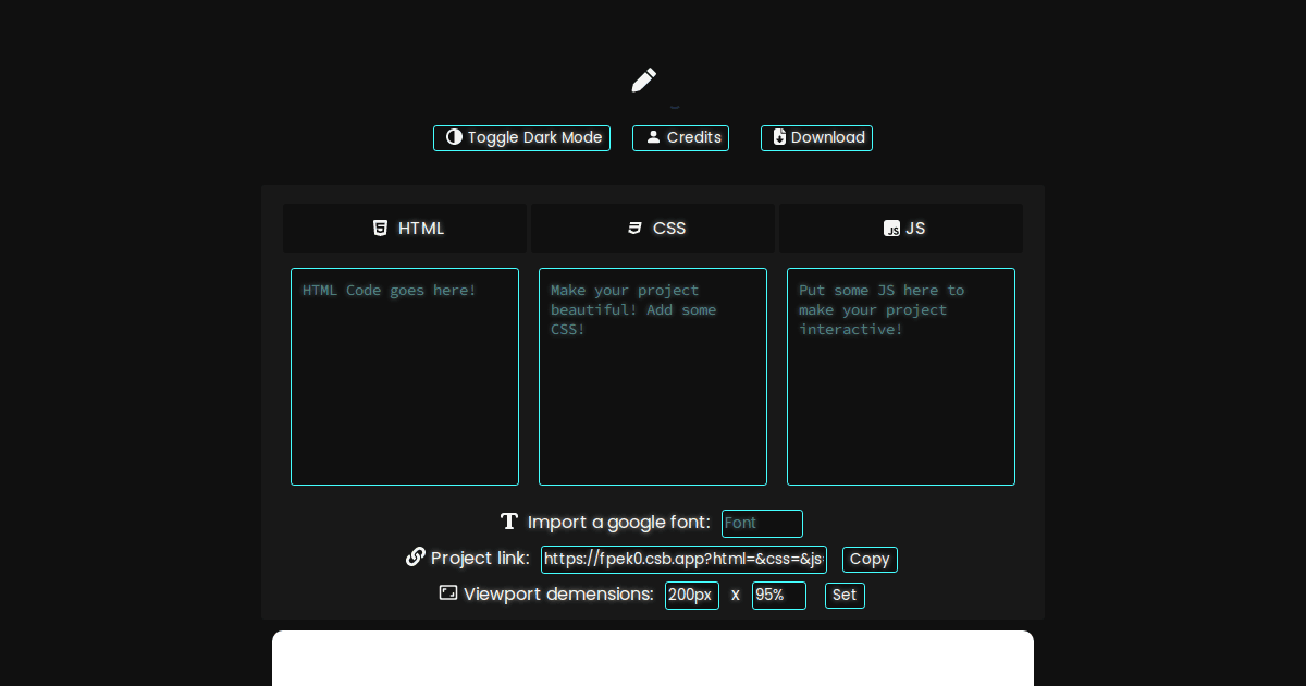 Code editor - Codesandbox