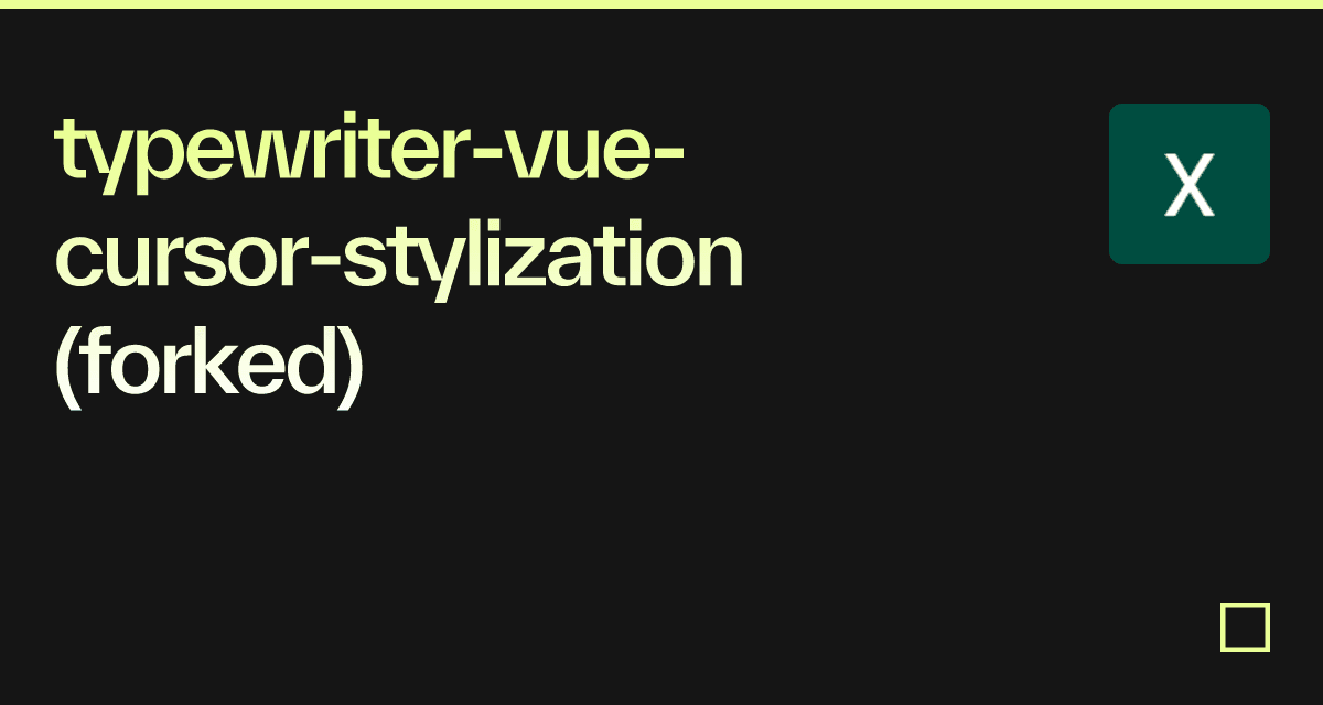 typewriter-vue-cursor-stylization (forked) - Codesandbox