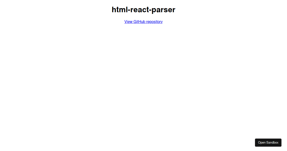 Html React Parser Codesandbox