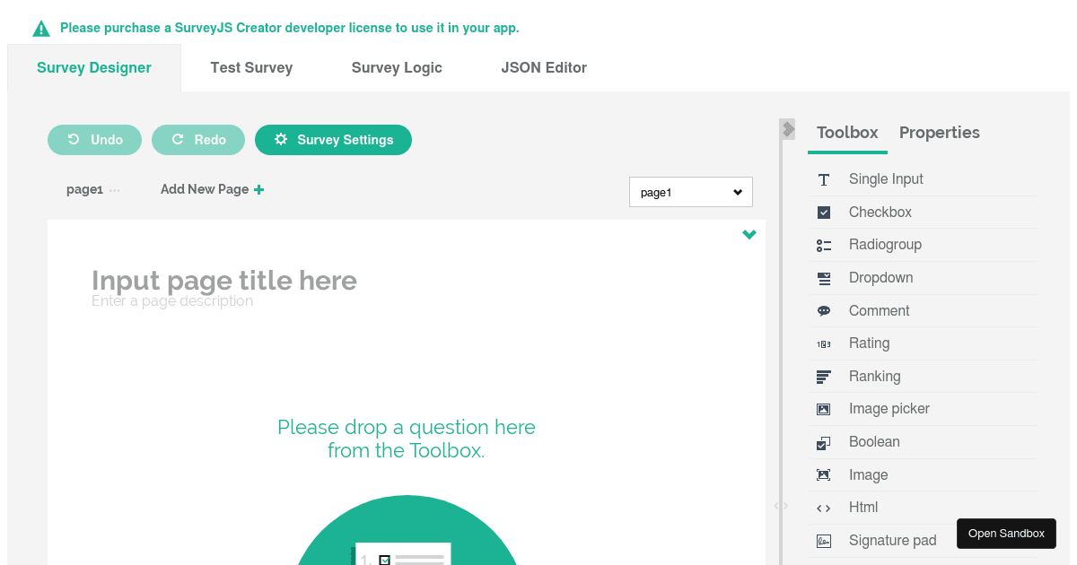 surveyjs-angular - Codesandbox