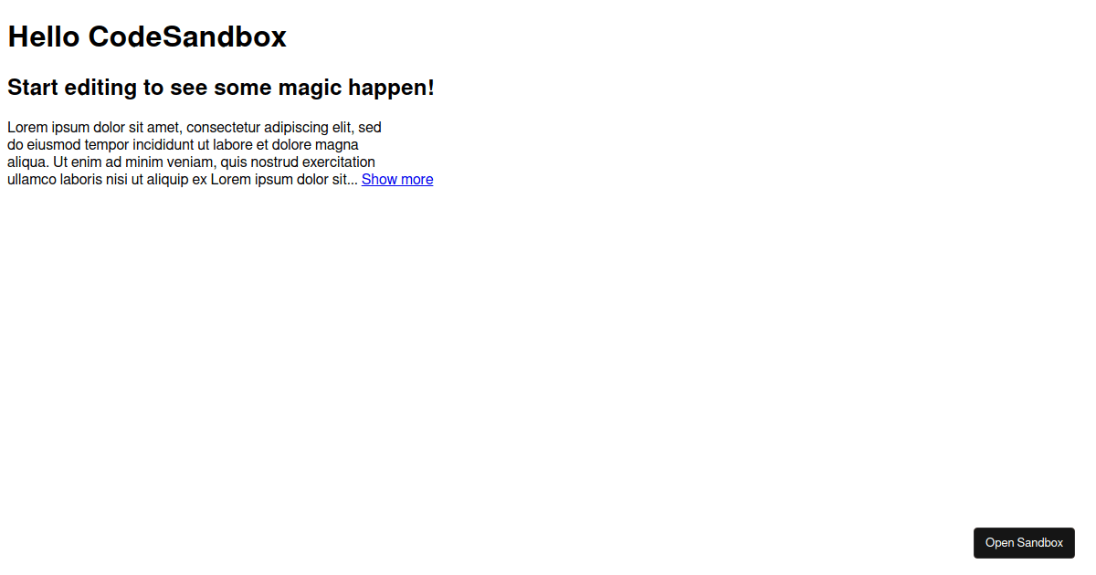 React-showMore (forked) - Codesandbox
