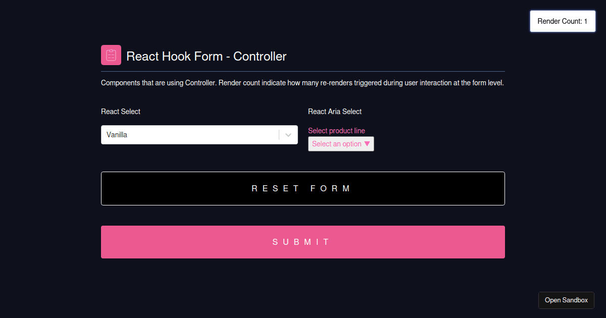 React Hook Form - V7 - Controller (forked) - Codesandbox