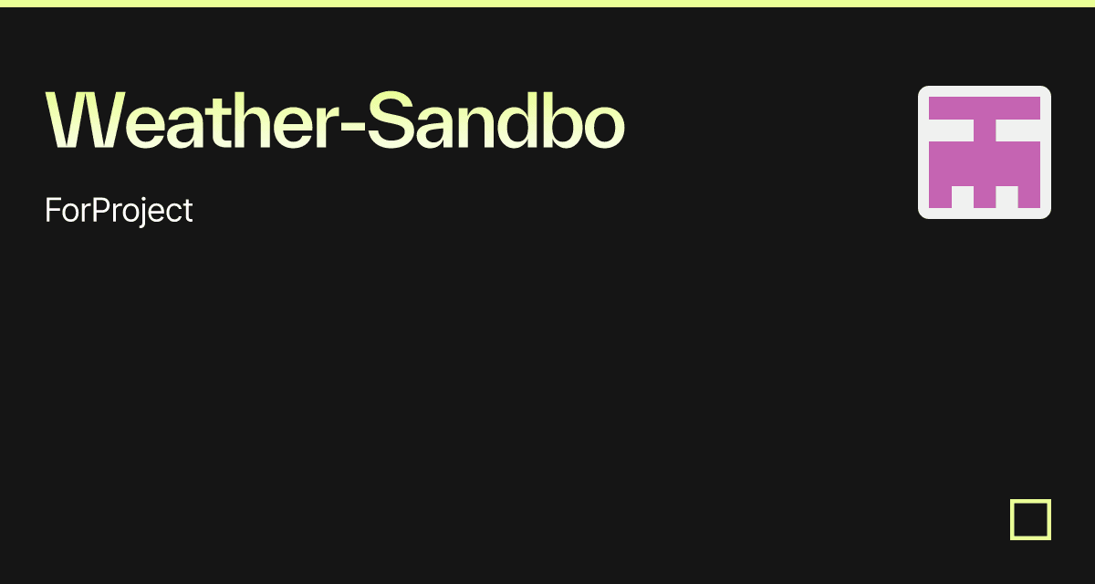 Weather-Sandbo - Codesandbox