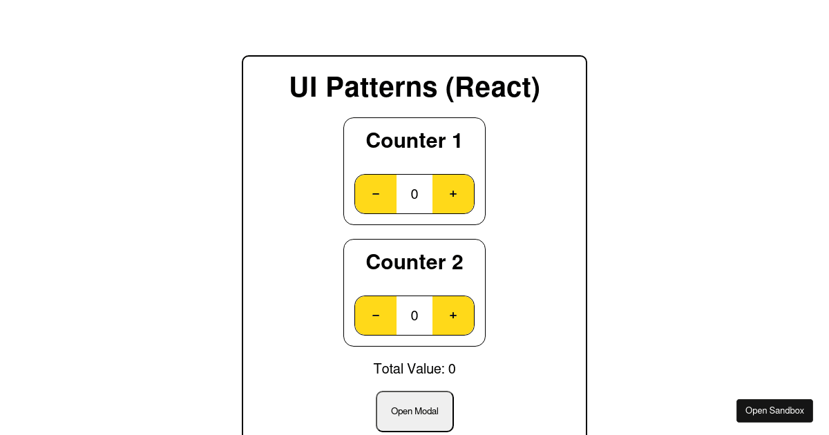 ui-patterns-omniverse - Codesandbox