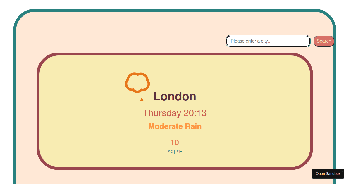react-weather-app-dec - Codesandbox