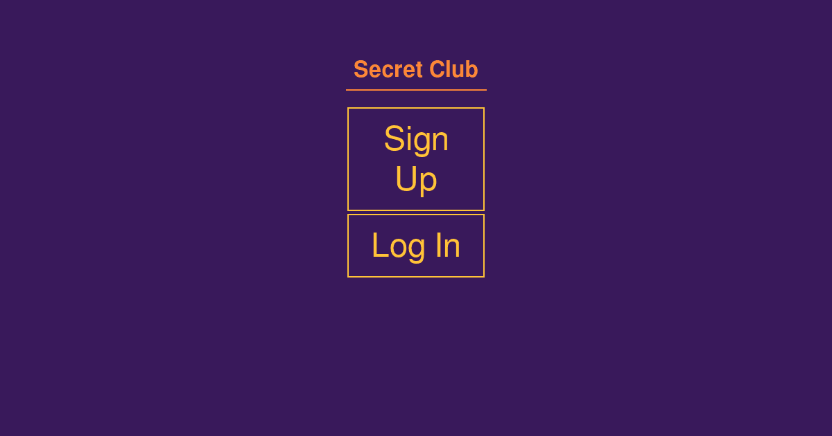 Secret Club - Codesandbox
