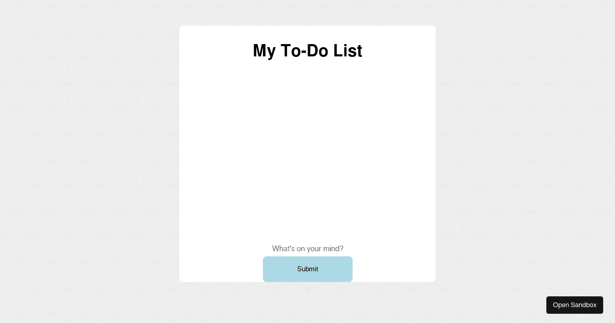 To-Do List - Codesandbox
