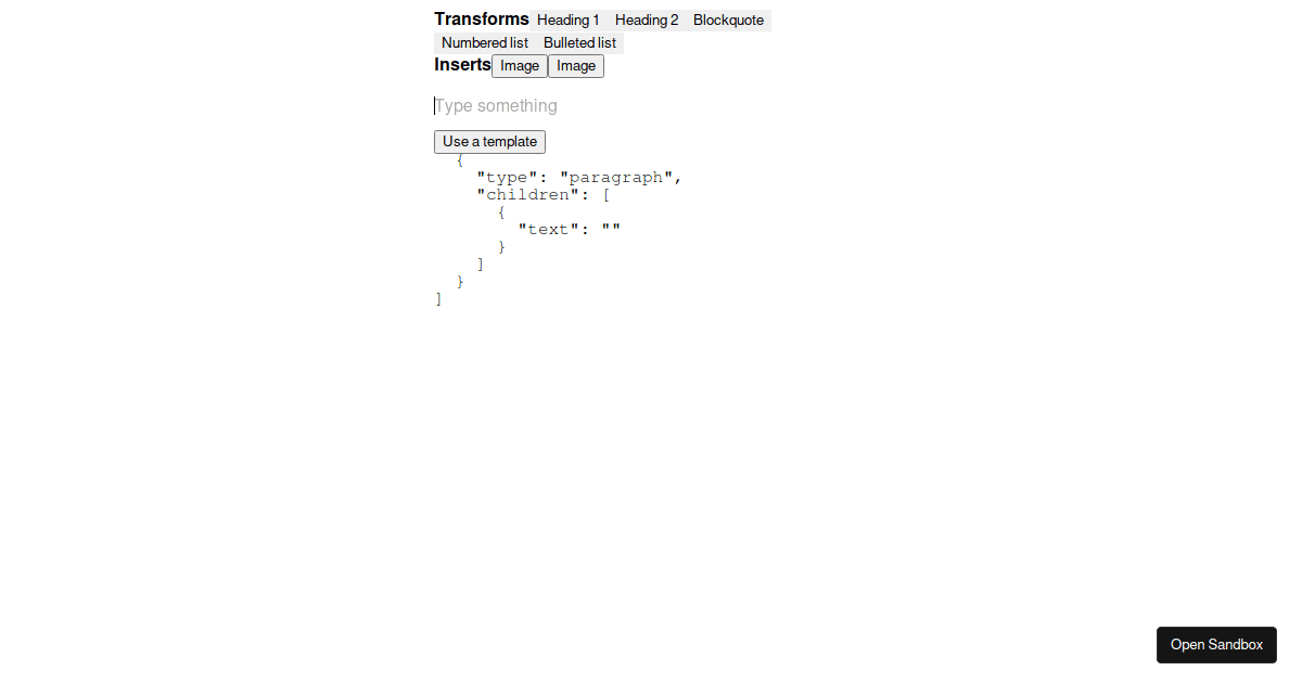 Slate-js - Codesandbox
