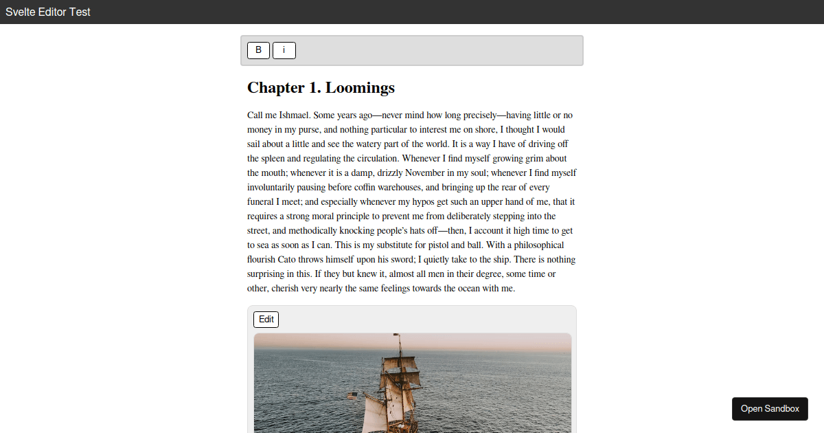 prosemirror-svelte - Codesandbox