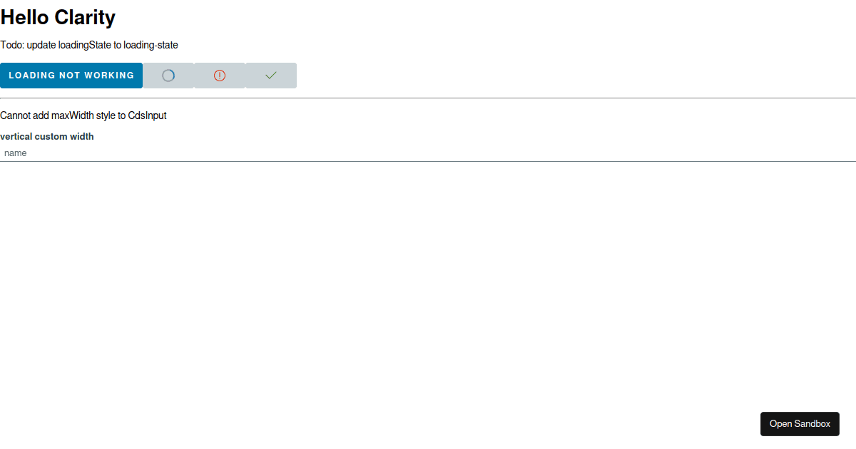 clarity-react - Codesandbox