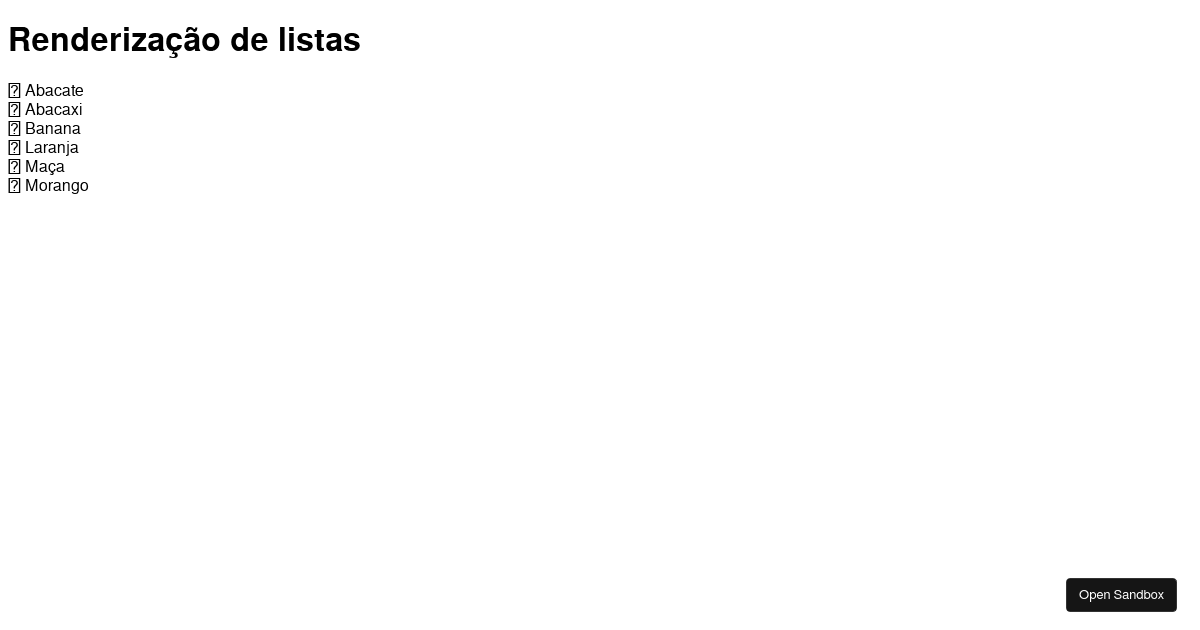 react-101-renderizacao-de-listas - Codesandbox