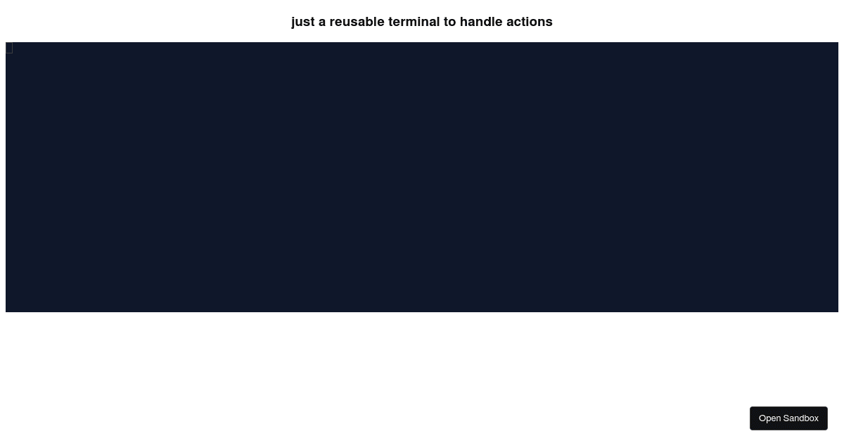 A React Terminal In The Web Browser Codesandbox