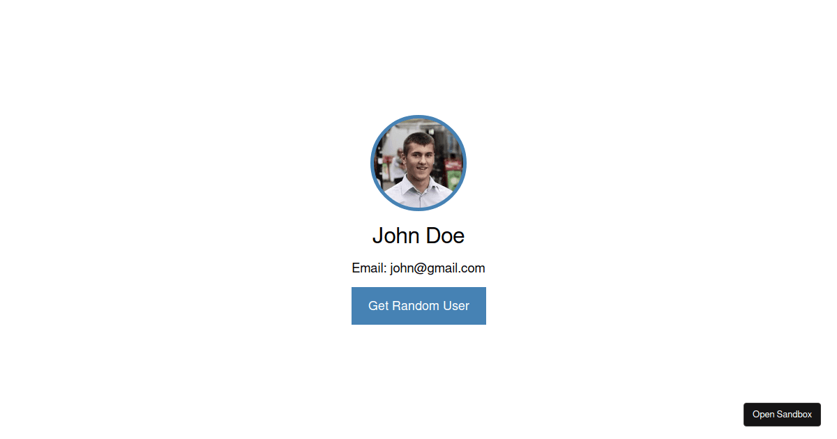 Random User With Vue Codesandbox
