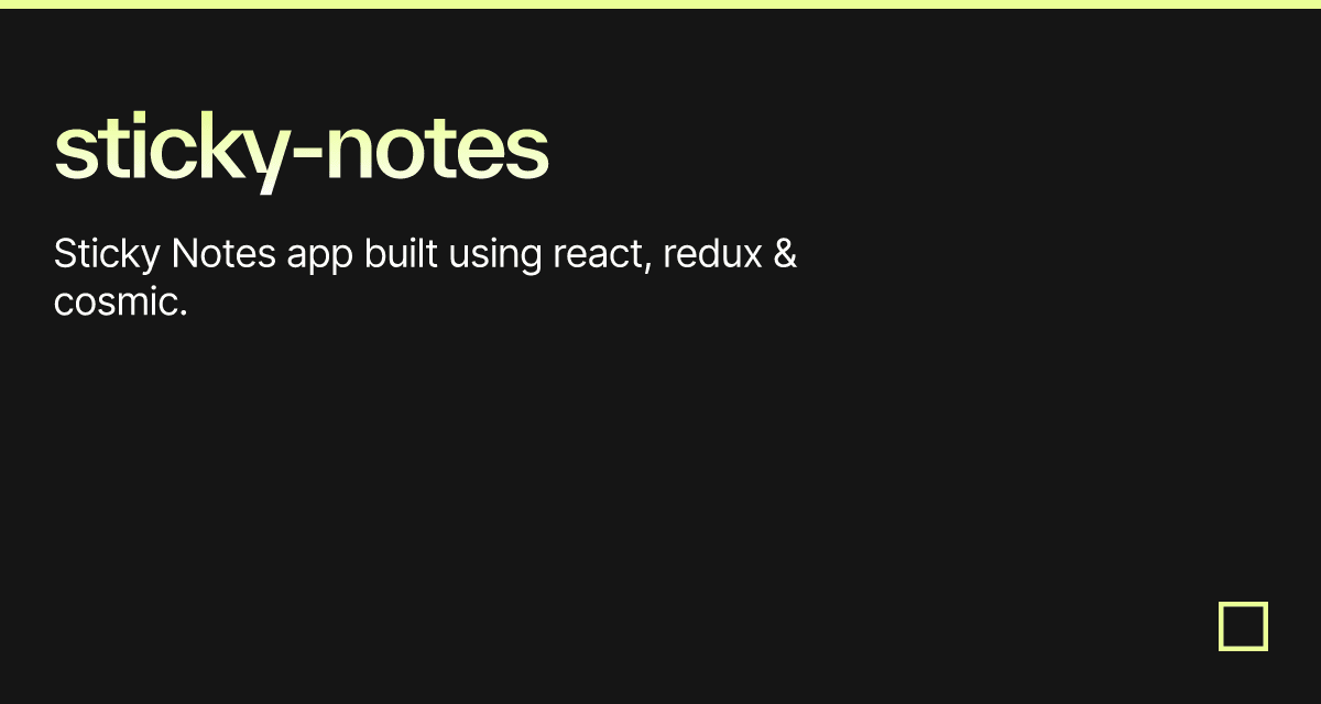 sticky-notes - Codesandbox