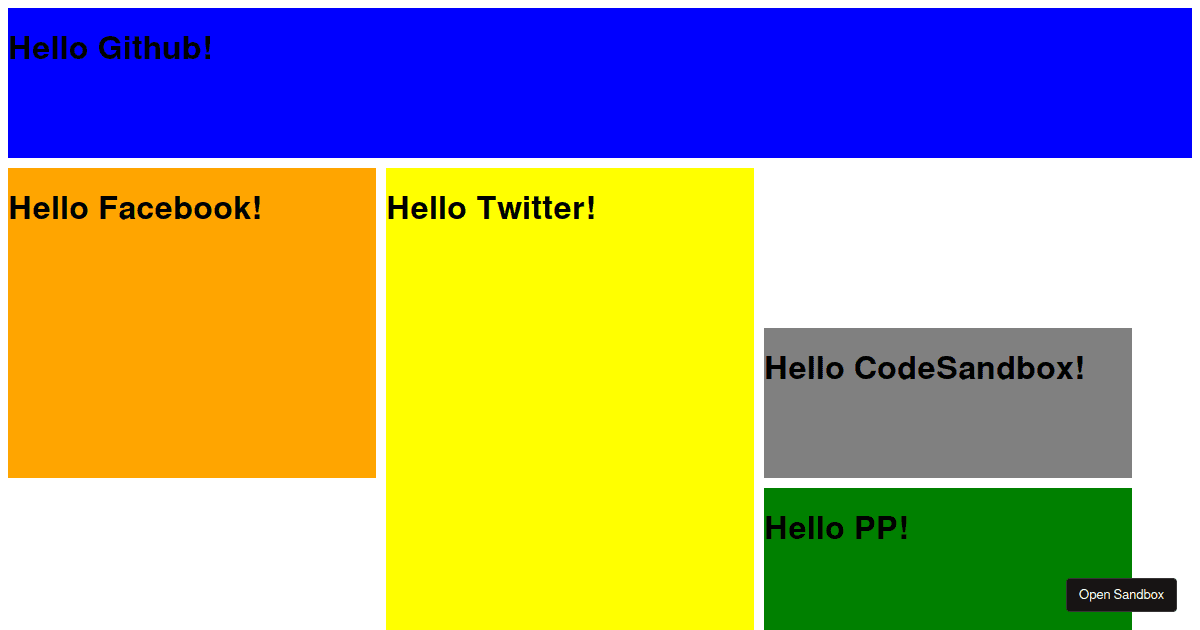 Grid Element - Codesandbox