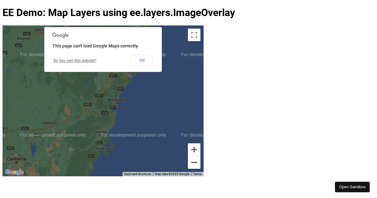 google/earthengine-api: static - Codesandbox