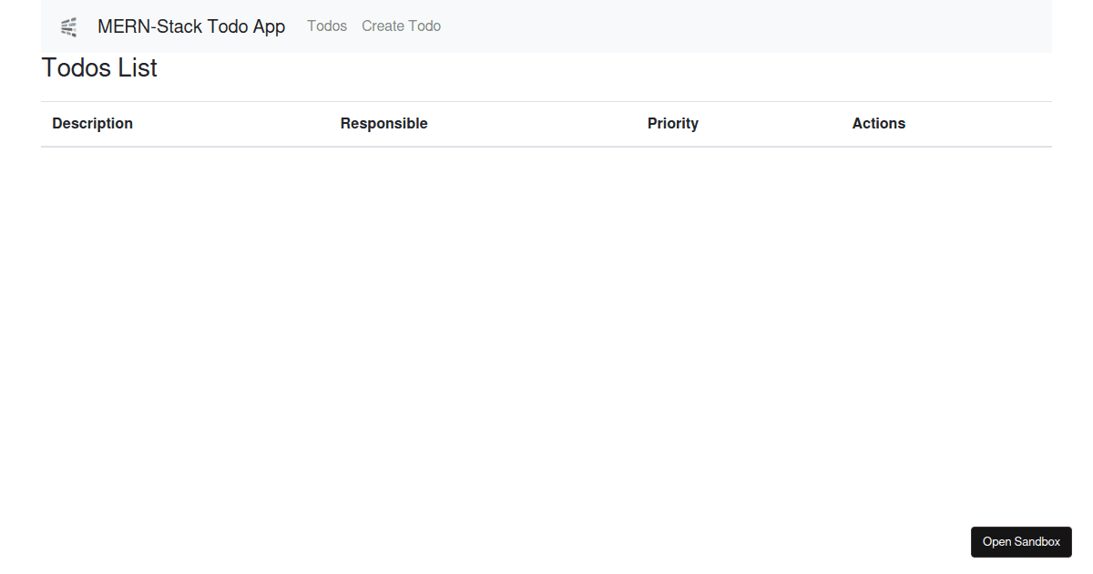 Mern Todo App Codesandbox