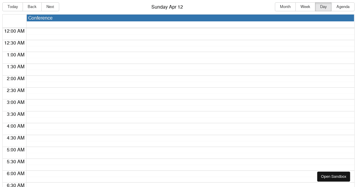 React-Big-Calendar Example (forked) - Codesandbox