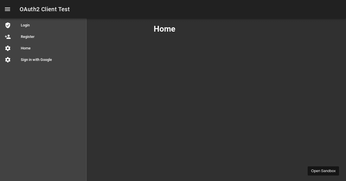 Vue OAuth2 Client (forked) - Codesandbox